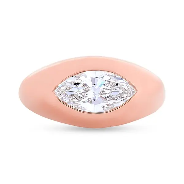 Elle Perahia Marquise Dome Ring - 14 Kt Rose Gold