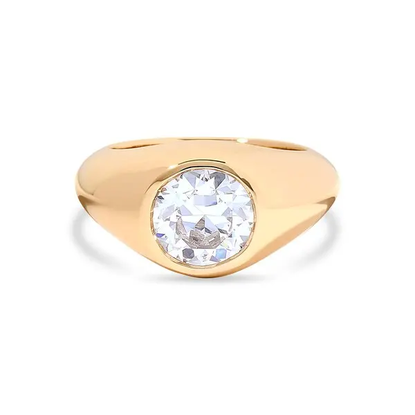 Elle Perahia Dk Round Diamond Ring - 14 Kt Yellow Gold