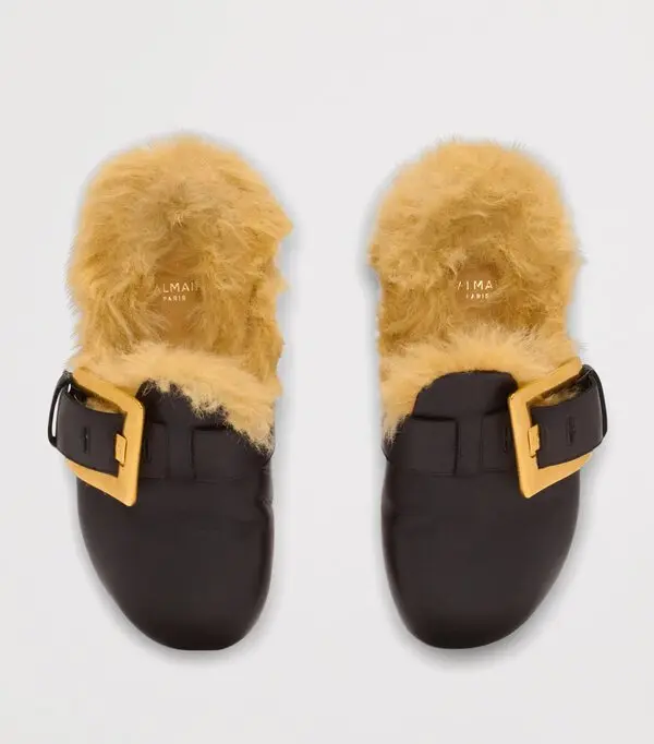 Balmain Leather Anthem Clogs
