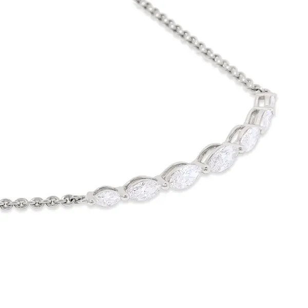 Elle Perahia Graduated Marquise Diamond Bracelet - 14 Kt White Gold