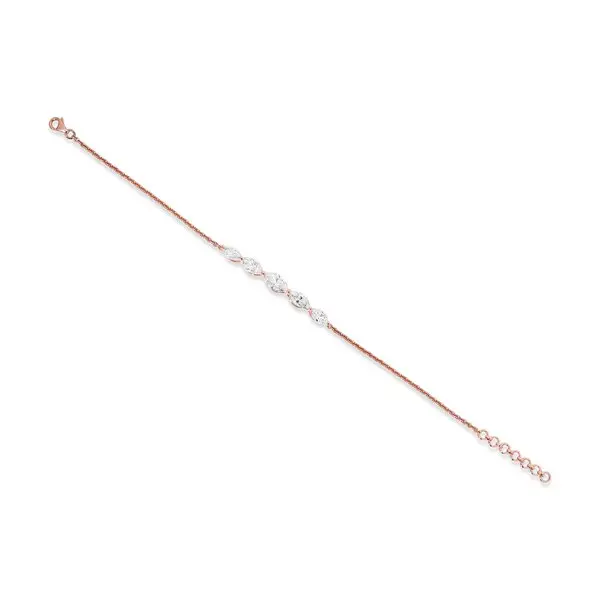 Elle Perahia Graduated Marquise Diamond Chain Bracelet - 14 Kt Rose Gold