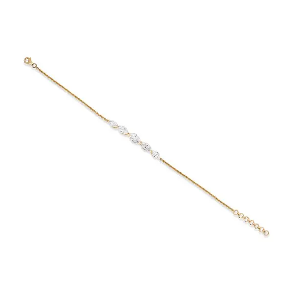 Elle Perahia Graduated Marquise Diamond Chain Bracelet - 14 Kt Yellow Gold