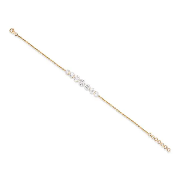 Elle Perahia Large Round Graduated Chain Bracelet - 14 Kt Yellow Gold