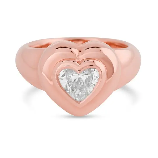 Elle Perahia Heart Diamond Ring - 14 Kt Rose Gold