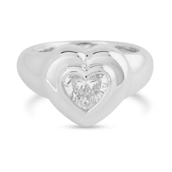 Elle Perahia Heart Diamond Ring - 14 Kt White Gold
