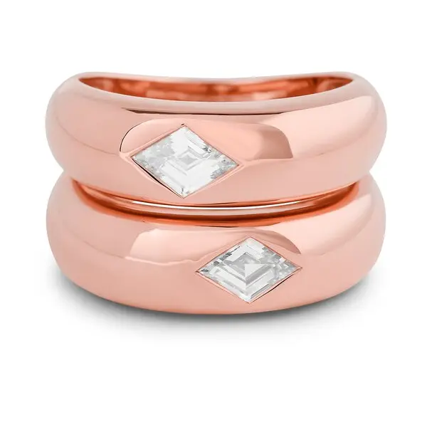 Elle Perahia Double Lozenge Ring - 14 Kt Rose Gold