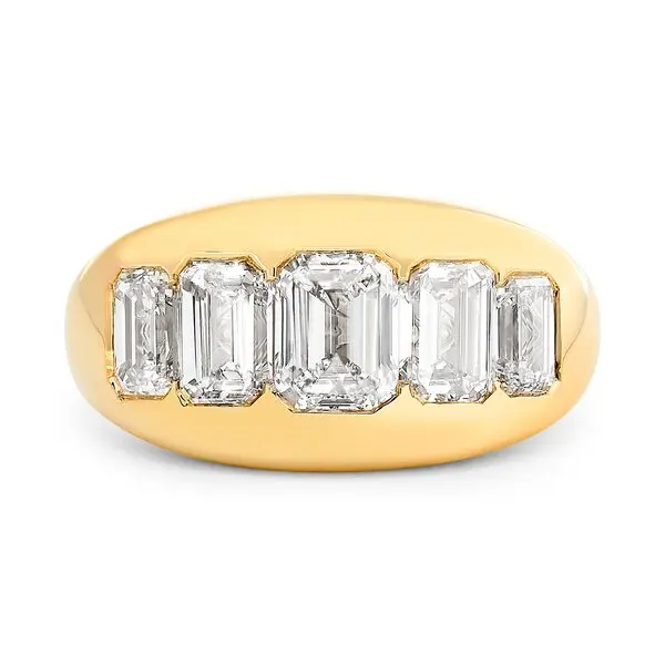 Elle Perahia Diamond And Gold Empire Ring - 14 Kt Yellow Gold