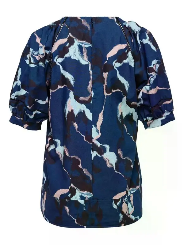 3.1 Phillip Lim Puff-sleeve Abstract-print Blouse