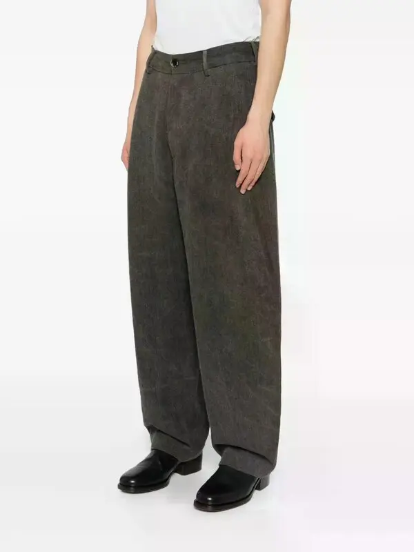 UMA WANG Wide Leg Linen Trousers