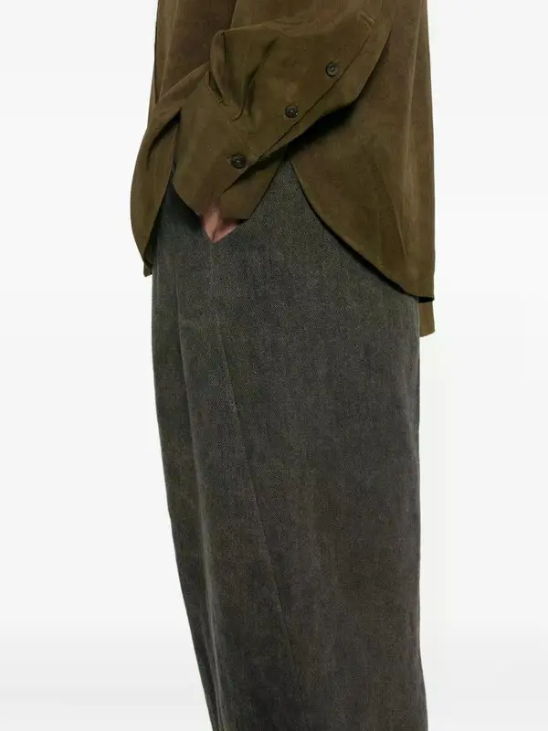 UMA WANG Wide Leg Linen Trousers