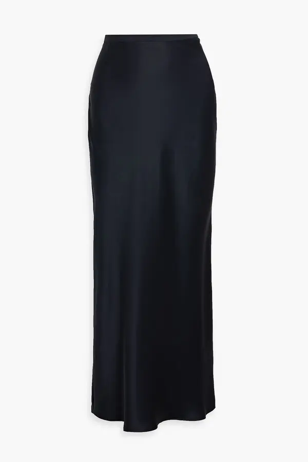 ANINE BING Bar Silk Maxi Skirt - Navy