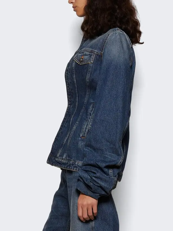 JEAN PAUL GAULTIER Vintage Denim Jacket With Oversized Sleeves - Blue
