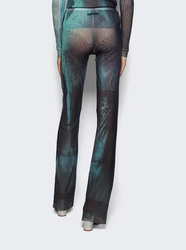 JEAN PAUL GAULTIER Mesh Trousers With Water Print