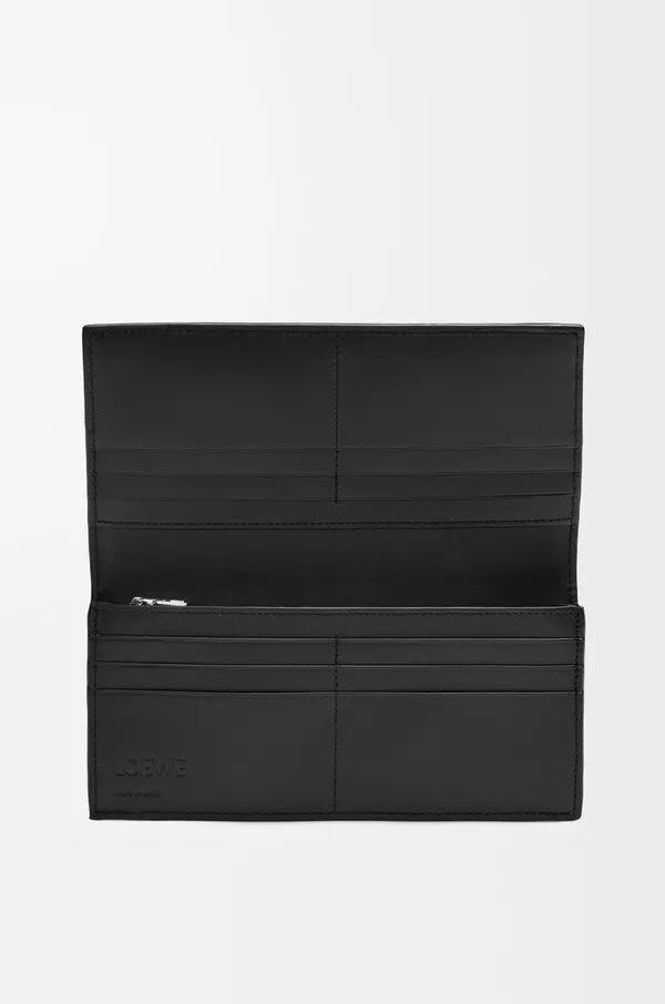 Loewe Puzzle Long Horizontal Wallet In Classic Leather Skin - Black