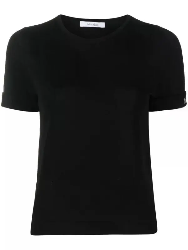 Max Mara Embroidered-logo Knitted Top
