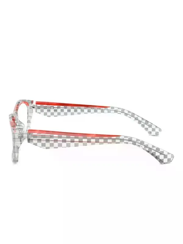 ALAIN MIKLI Check-pattern Rectangle Eyeglasses