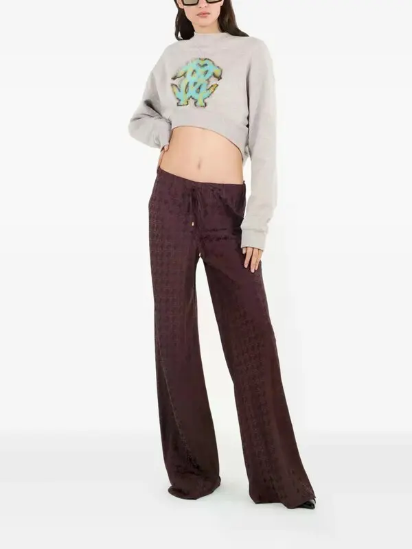 Roberto Cavalli Monogram Drawstring Trousers