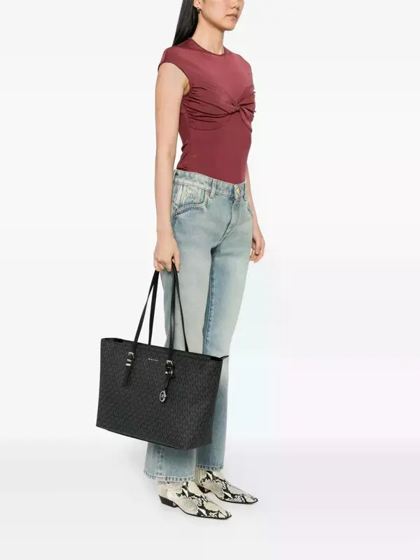 Michael Kors Quinn Signature Logo Tote - Black