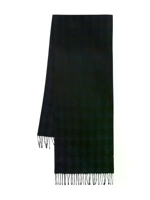 Karl Lagerfeld Fringed Patterned Scarf - Blue