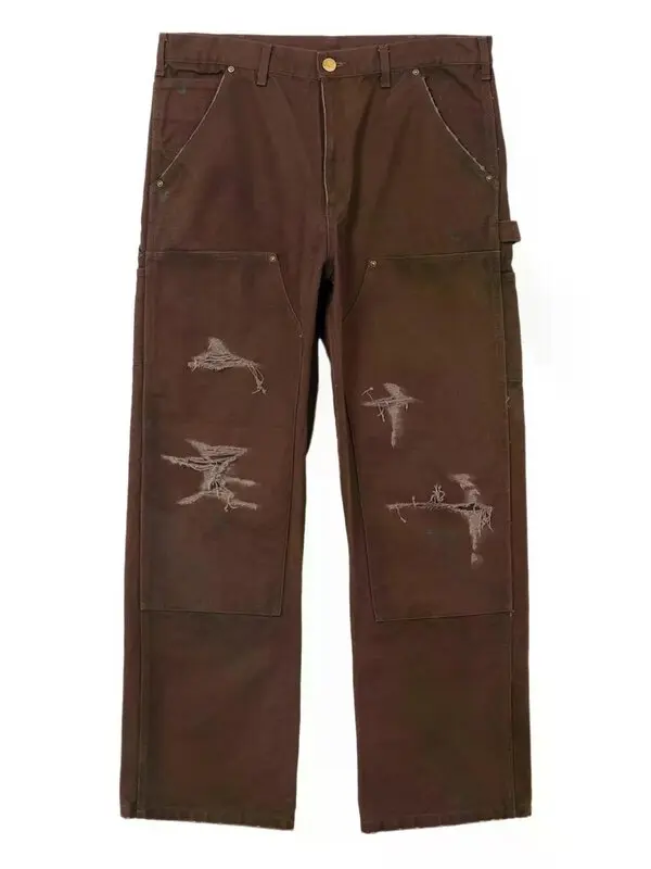KAMIYA Patch-pocket Trousers - Brown