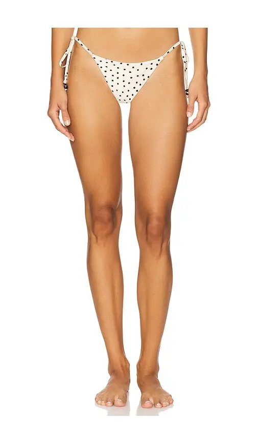 Devon Windsor Eadie Bikini Bottom - Ivory Domino