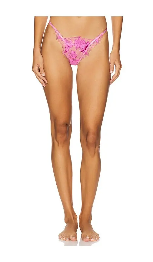 Free People X Intimately Fp Hotel Chantelle Thong In In Pink - Dawn Pink