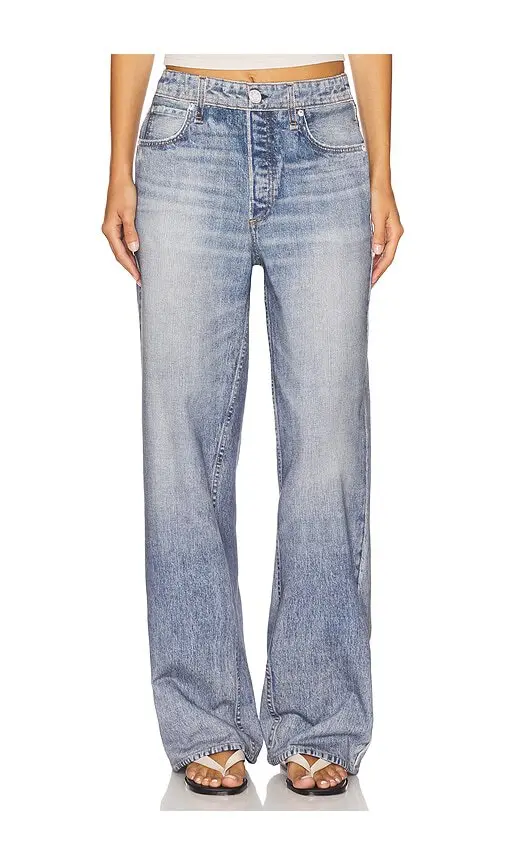 Rag & Bone Miramar Terry Wide Leg Jeans - Scarlet