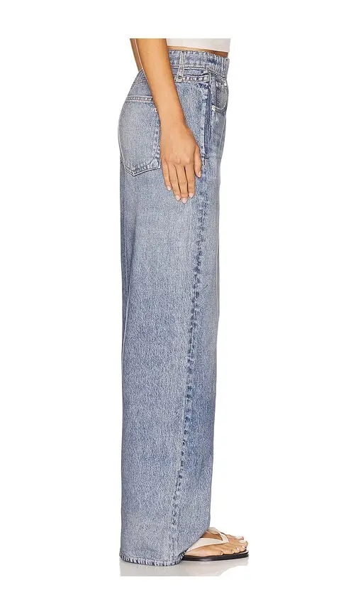 Rag & Bone Miramar Terry Wide Leg Jeans - Scarlet