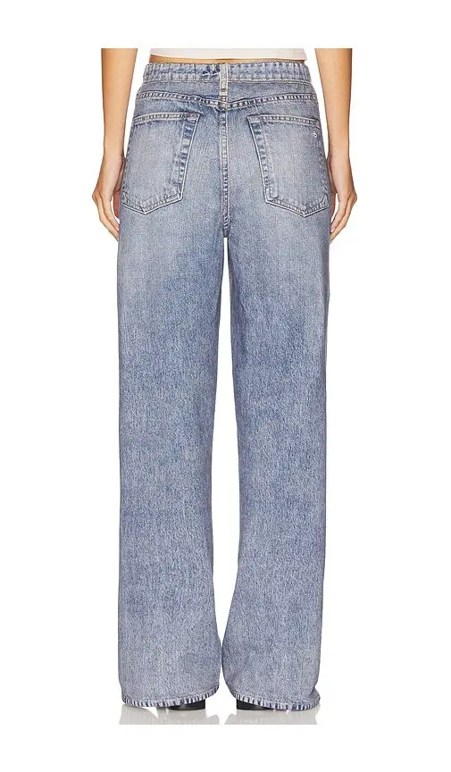 Rag & Bone Miramar Terry Wide Leg Jeans - Scarlet