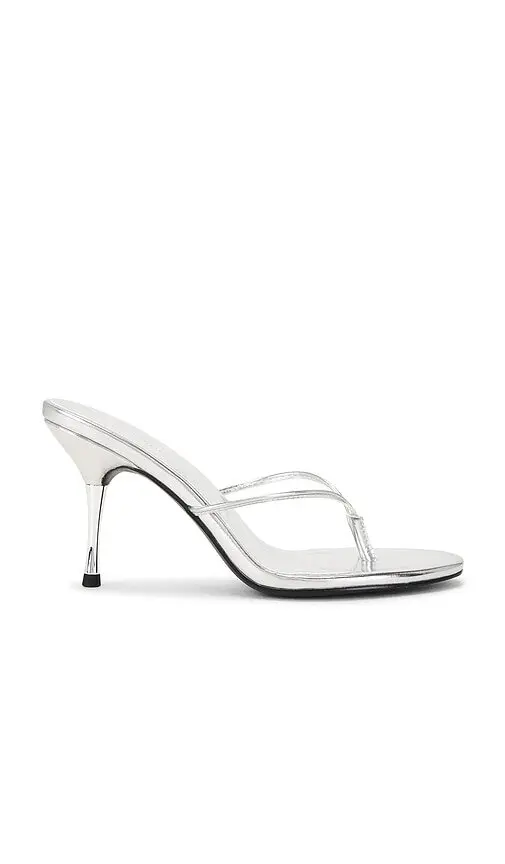 Femme La Osaka Metallic Stiletto Sandals - Silver
