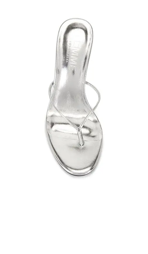 Femme La Osaka Metallic Stiletto Sandals - Silver