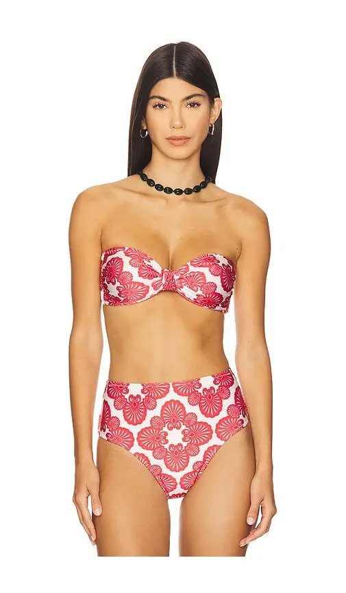 SHANI SHEMER Barbara Bikini Top - Red Print