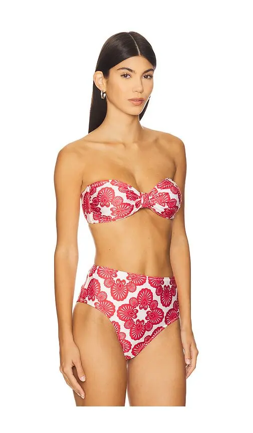 SHANI SHEMER Barbara Bikini Top - Red Print