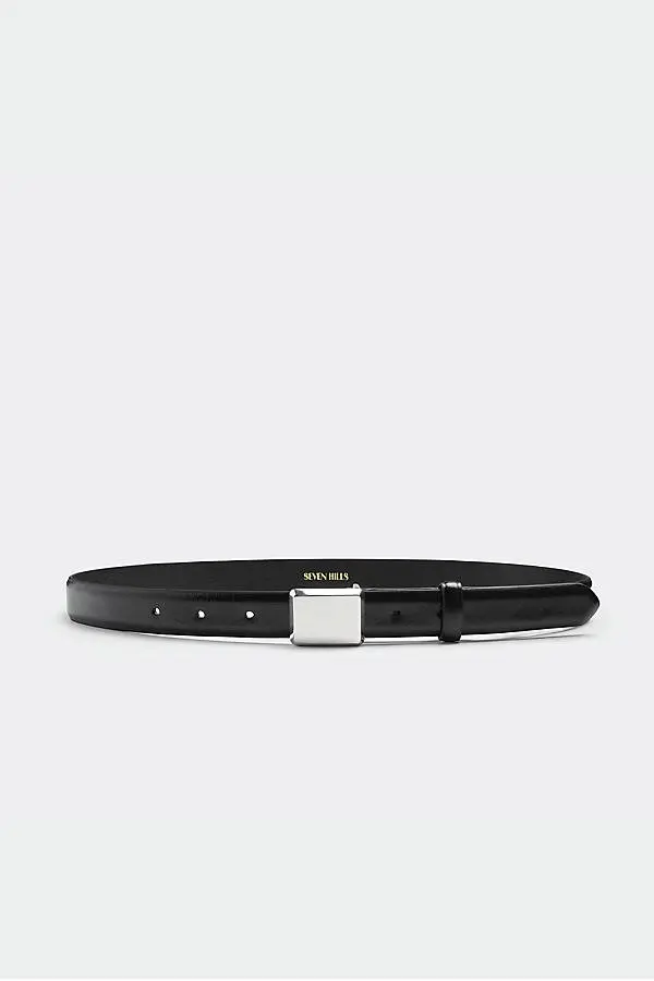SEVEN HILLS Soho Leather Belt - Black