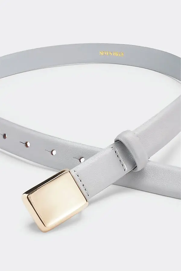 SEVEN HILLS Soho Leather Belt - Sky