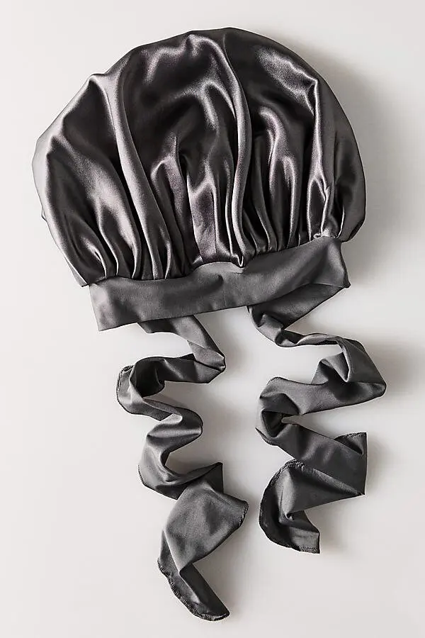 KITSCH Adjustable Satin Bonnet - Charcoal