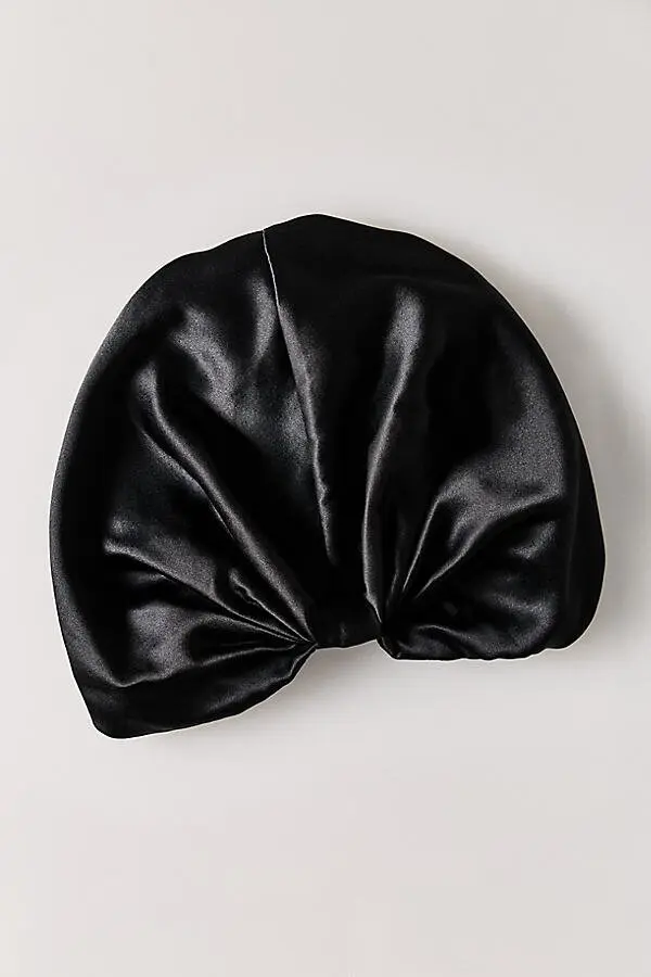 SILKE LONDON Silk Hair Bonnet - The Eva (black)