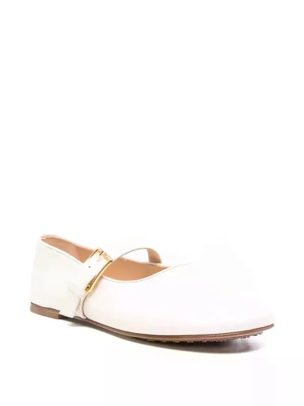 Dear Frances Balla Leather Ballet Flats