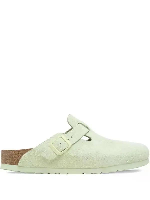 BIRKENSTOCK Boston Soft Footbed Mules - Green