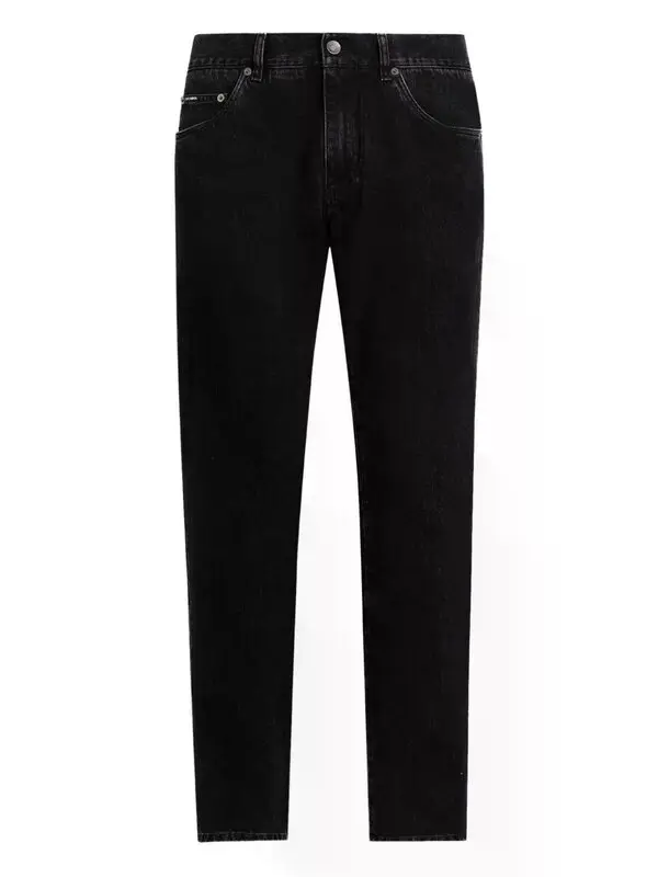 Dolce & Gabbana Logo-plaque Cotton Jeans
