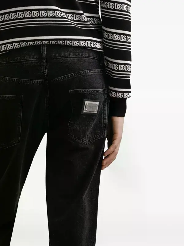 Dolce & Gabbana Logo-plaque Cotton Jeans