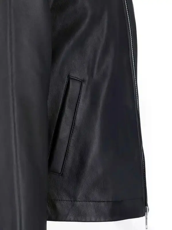 SUNFLOWER Leather Zip-front Jacket