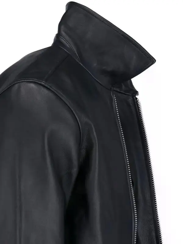 SUNFLOWER Leather Zip-front Jacket