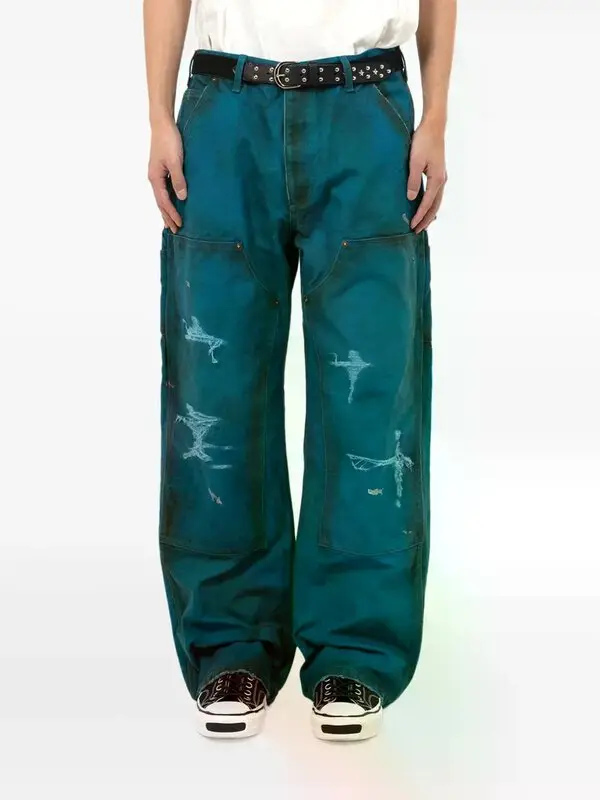 KAMIYA Distressed Cotton Trousers