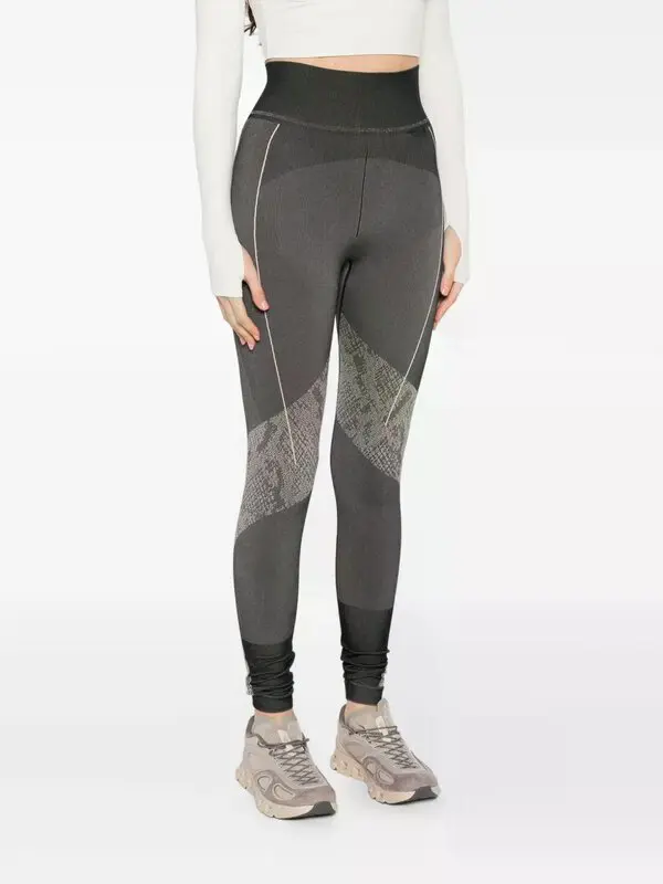 Adidas By Stella McCartney Snake-print Panelled Trousers