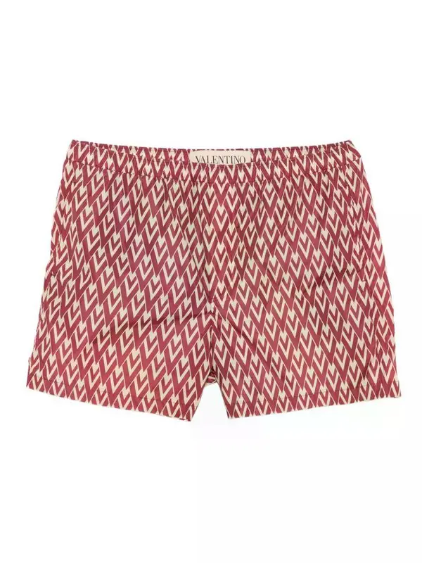Valentino Garavani Optical-print Swim Shorts - Red