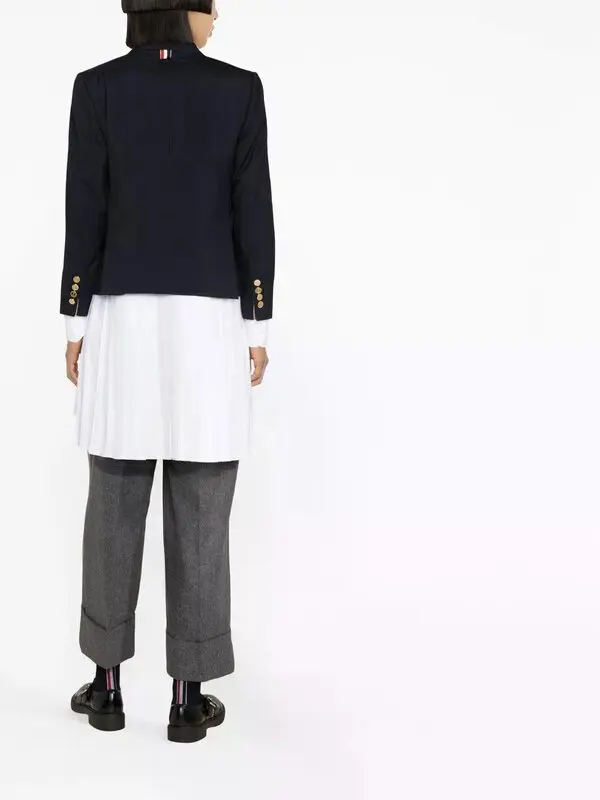 Thom Browne Shrunken-fit Cropped Blazer - Blue