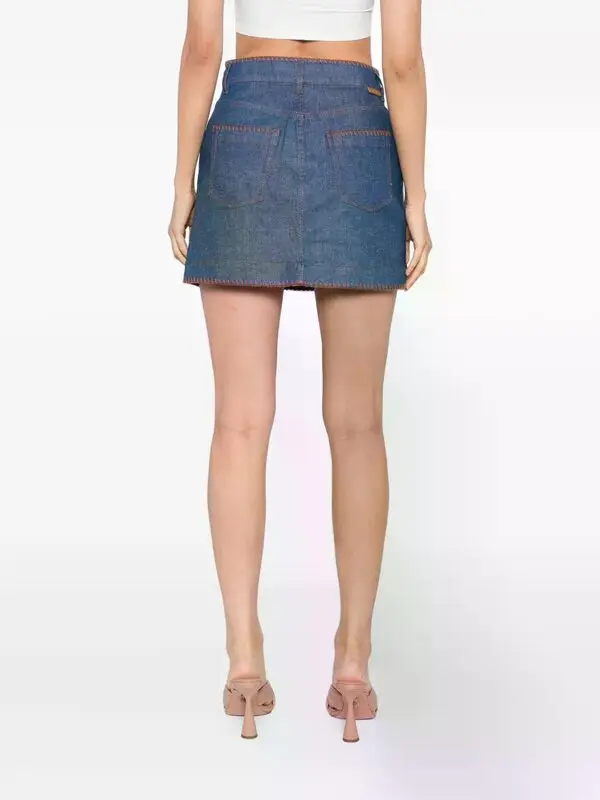 Zimmermann Ascension Denim Miniskirt