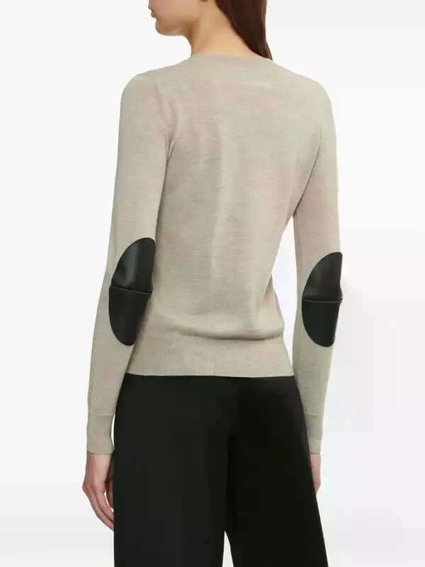 MAISON MARGIELA Crew Neck Sweater With Elbow Patches