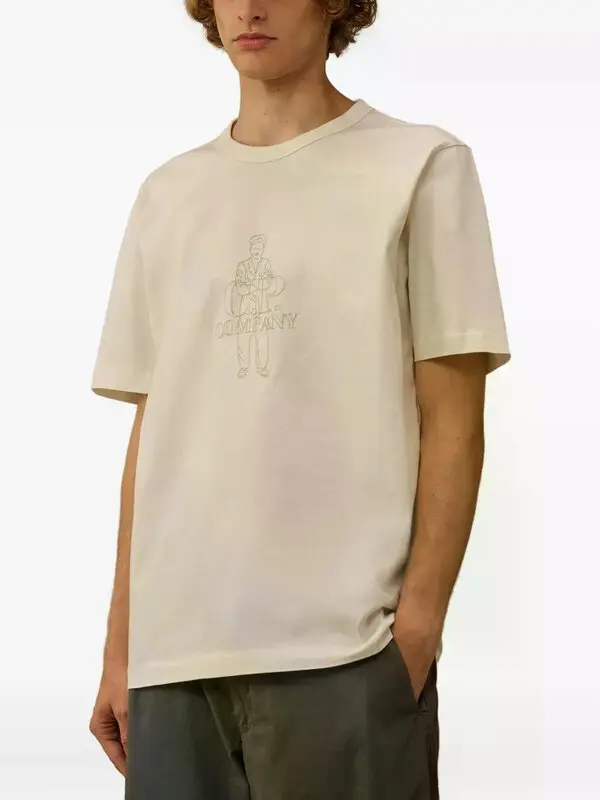 C.P. COMPANY Figure-embroidered T-shirt
